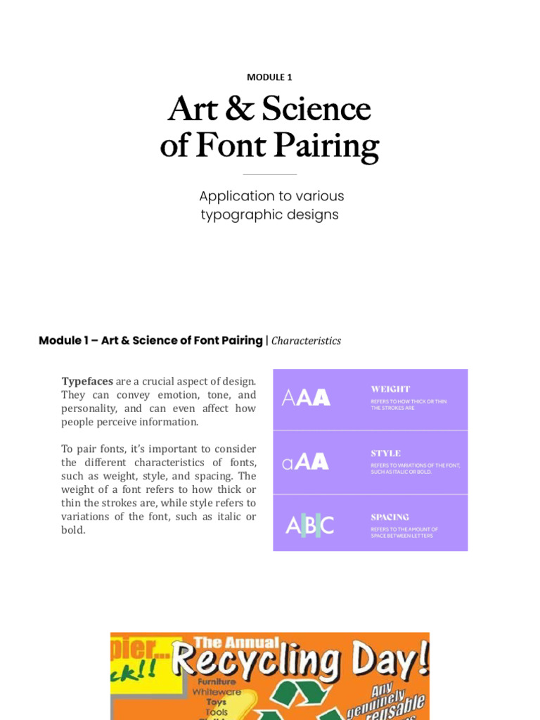 Module 1 - The Art & Science of Font Pairing | Download Free PDF ...