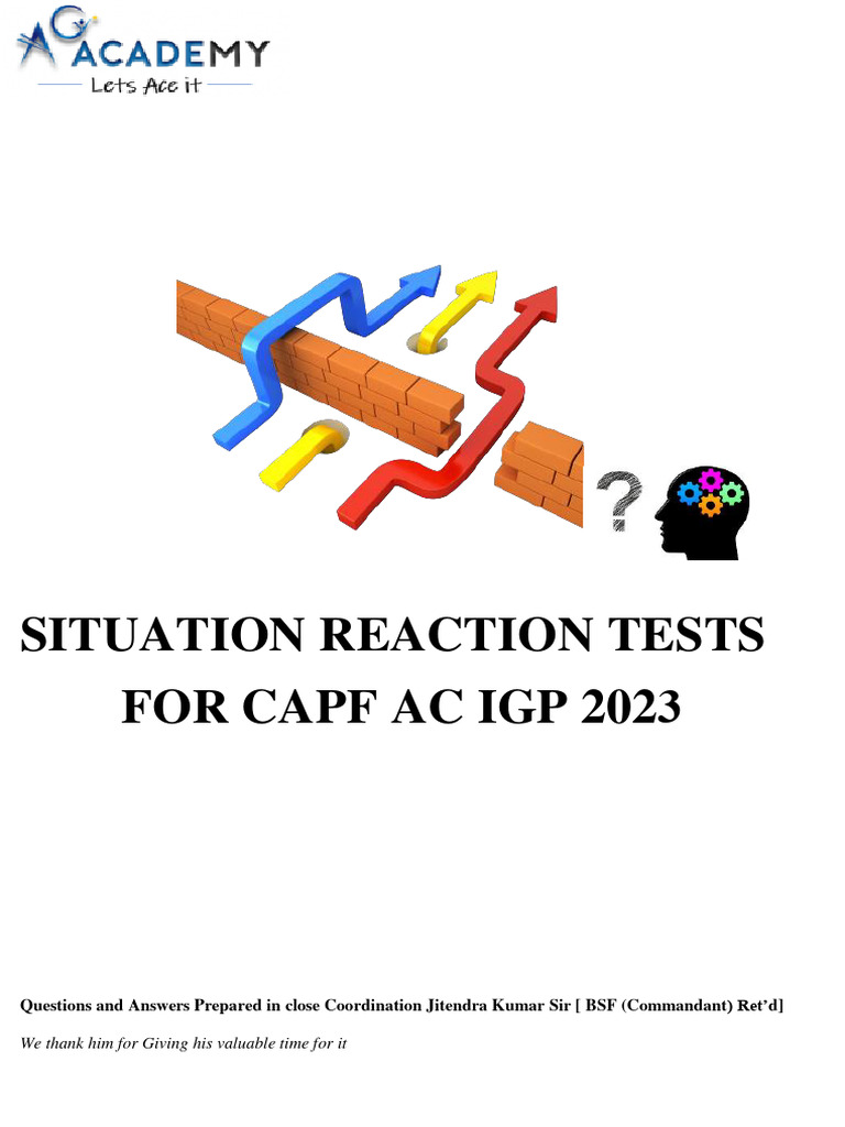 SRTS For CAPF IGP by ACING ACADEMY | PDF | Police | Improvised Explosive Device