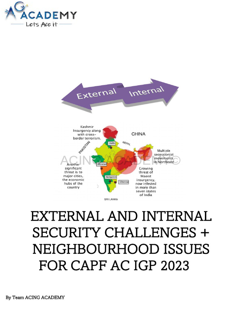 Internal and External Security Issues + Neighbourhood CAPF IGP 2023 ...