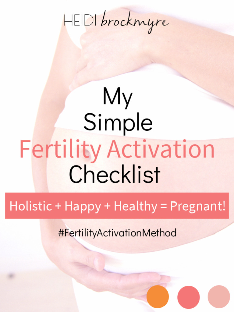Fertility Activation Checklist | PDF | Pregnancy | Fertility