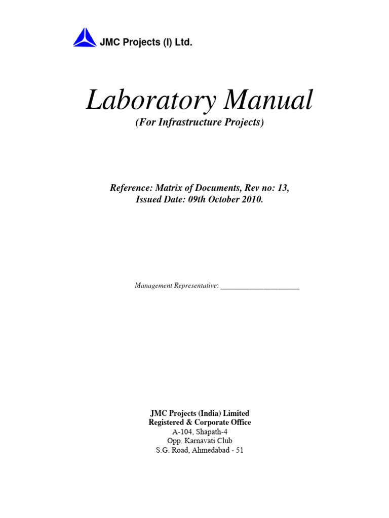 06B Laboratory Manual For Infra | PDF | Concrete | Minute And Second Of Arc