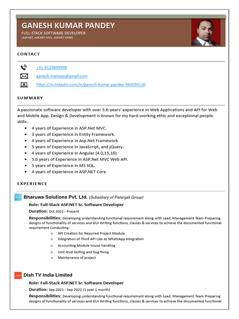 Resume Ganesh 22-May-2024 | Download Free PDF | J Query | Web Application