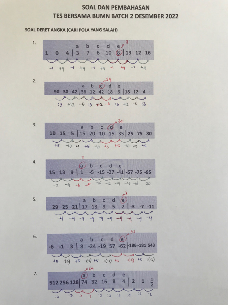 Jawaban TKD (Deret, Figural, Studi Kasus) Batch 2 2 THN 2022 | PDF