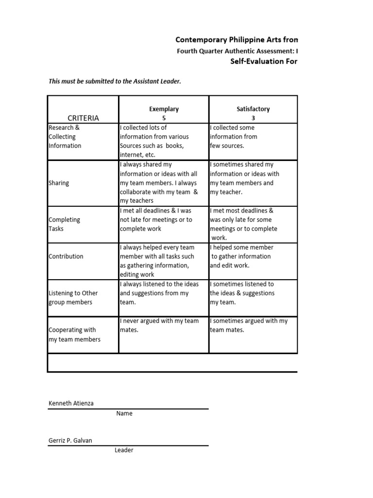 ATIENZA, Kenneth - Gr12H - Group 1 - CPAR - AA 4th QTR - Self ...