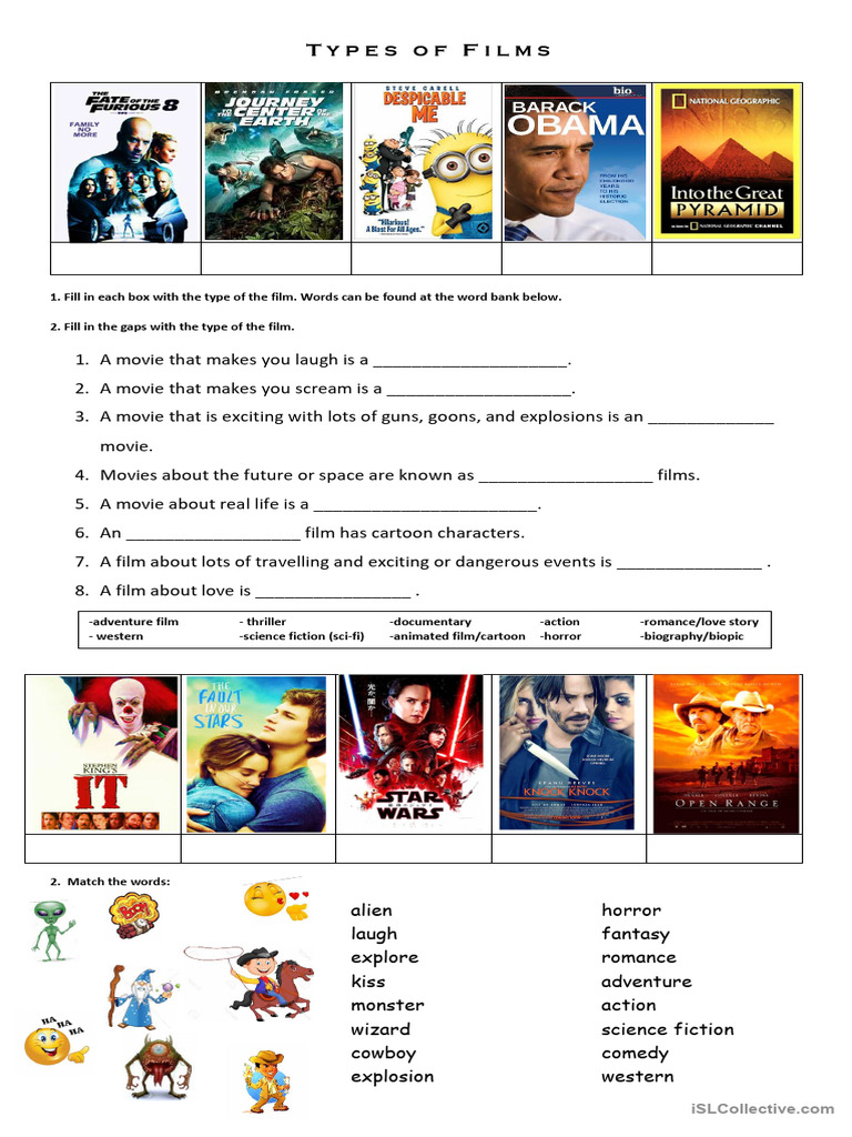Types of Movies | PDF | Games & Activities | Young Adult