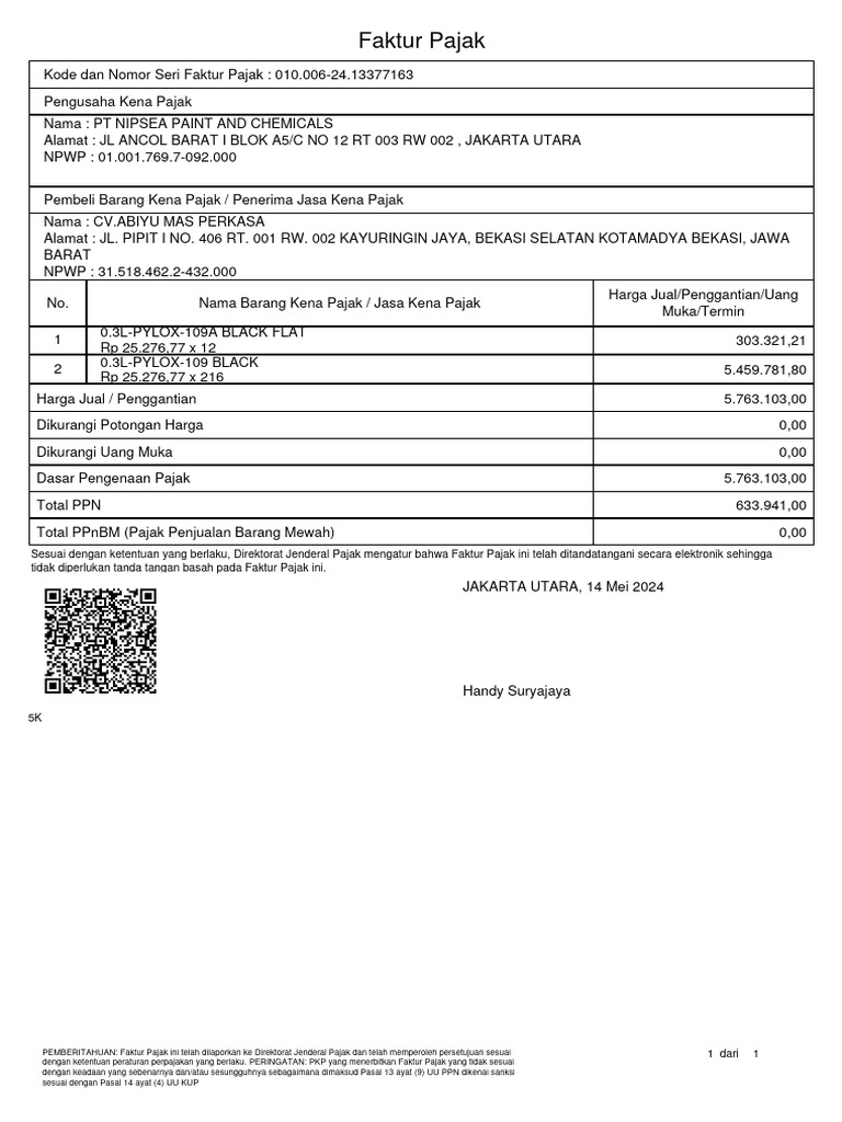 CV Abiyu Mas Perkasa.0524 | PDF