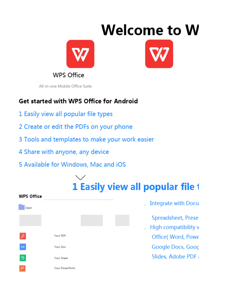 WPS Office: All-in-One Mobile Suite | PDF | Microsoft Word | Microsoft ...