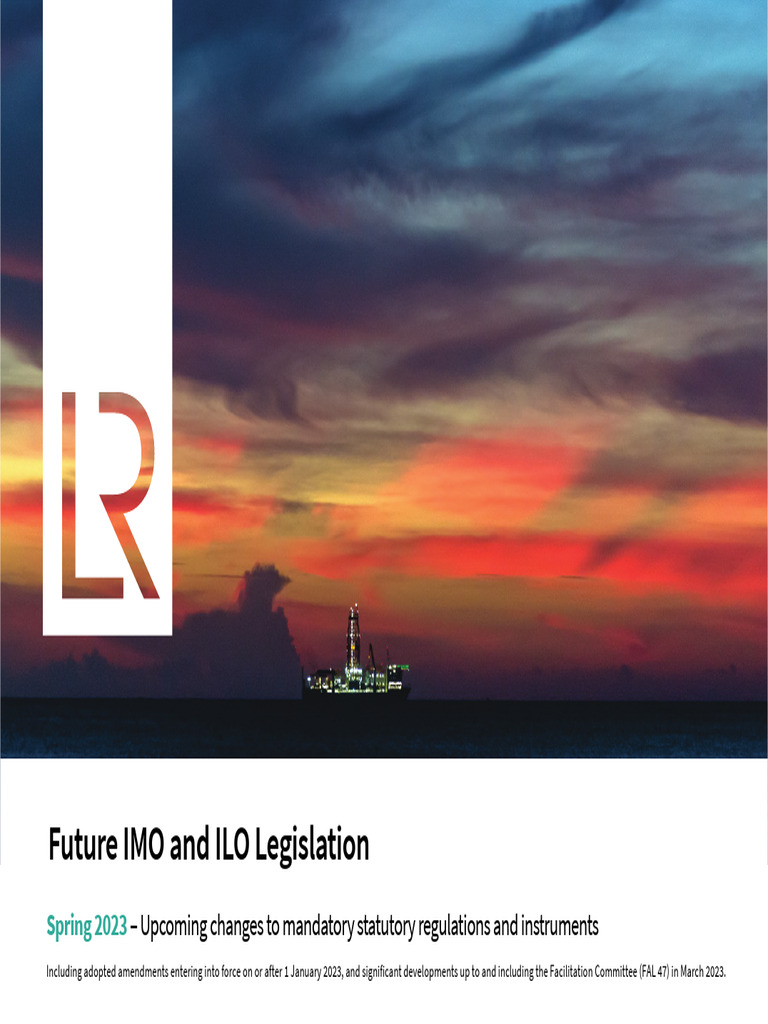 IMO and ILO Legislation (Spring 2023) | PDF | Ships | Cargo