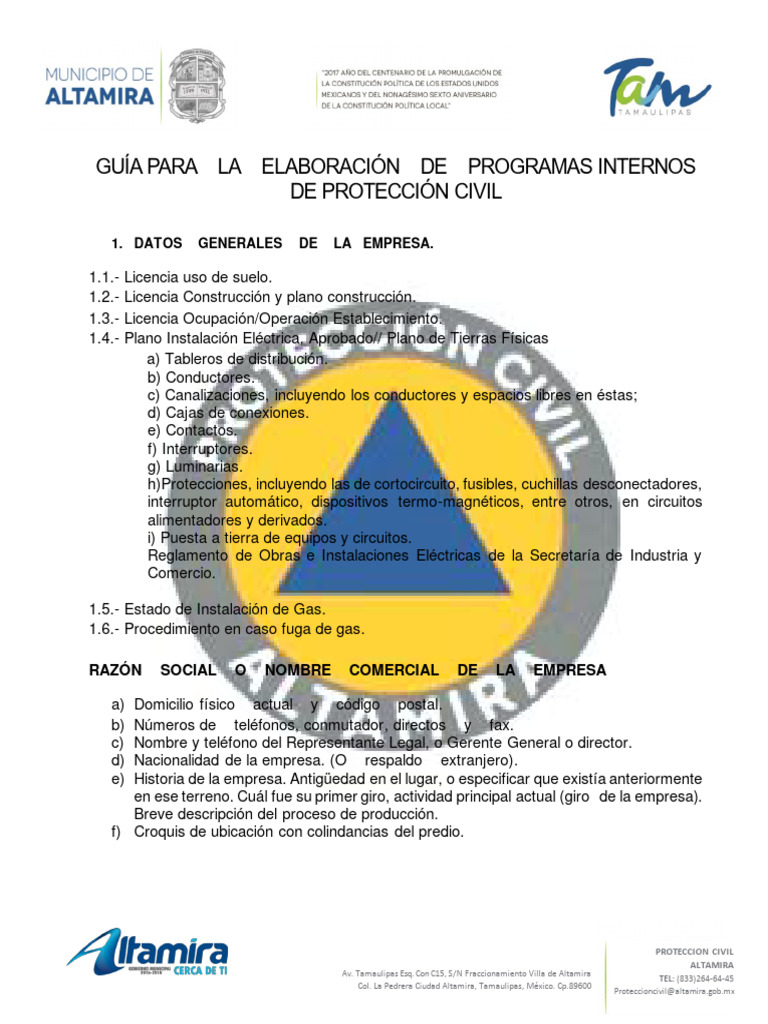Guia para Elaborar Pipc y Especiales | PDF | Defensa Civil | La seguridad