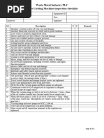 Machine Check Sheet | PDF | Machines | Manufactured Goods