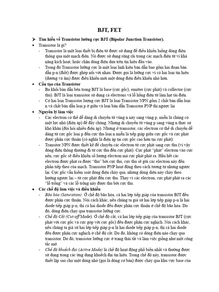 BJT Fet | PDF