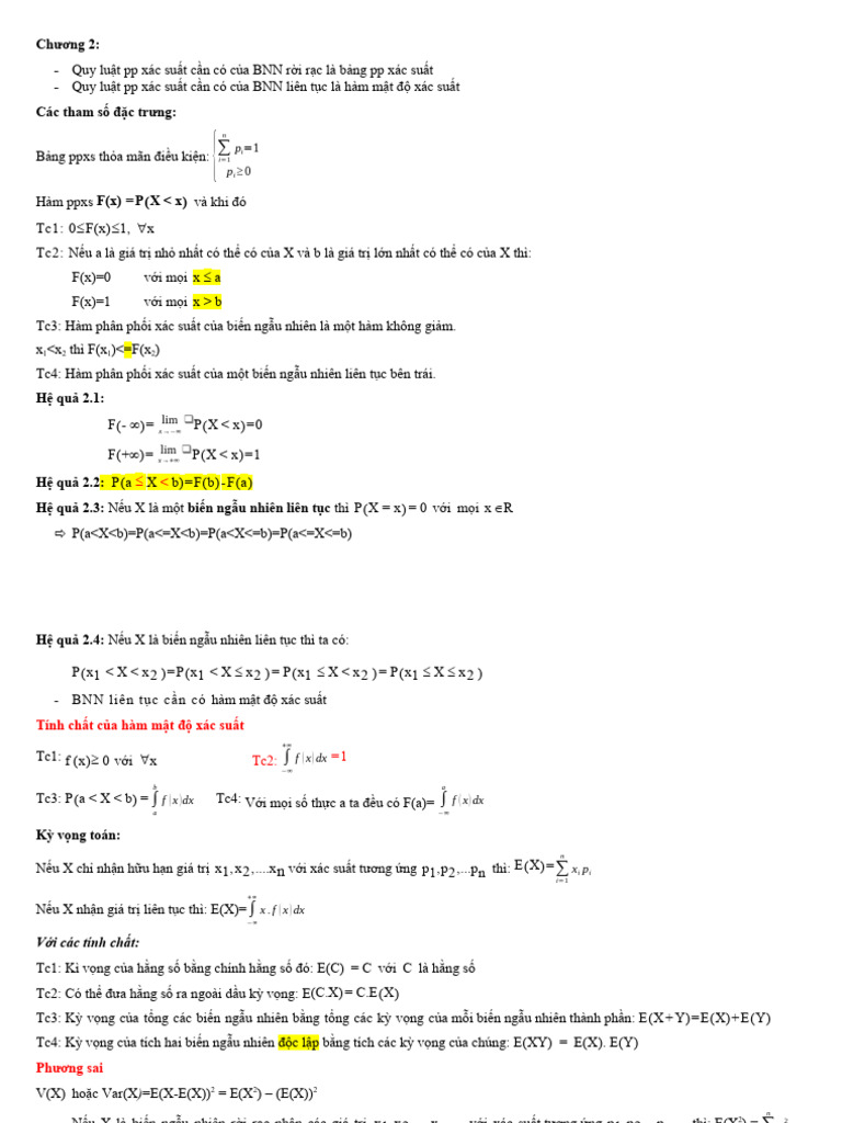 Các Công TH C T c2-c7 | PDF