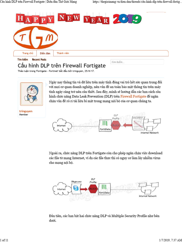 Cấu hình DLP trên Firewall Fortigate - Diễn đàn Thế Giới Mạng | PDF