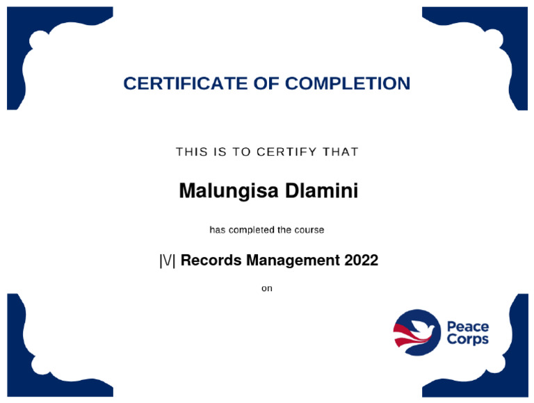 Mandatory Training Certificate Template | PDF