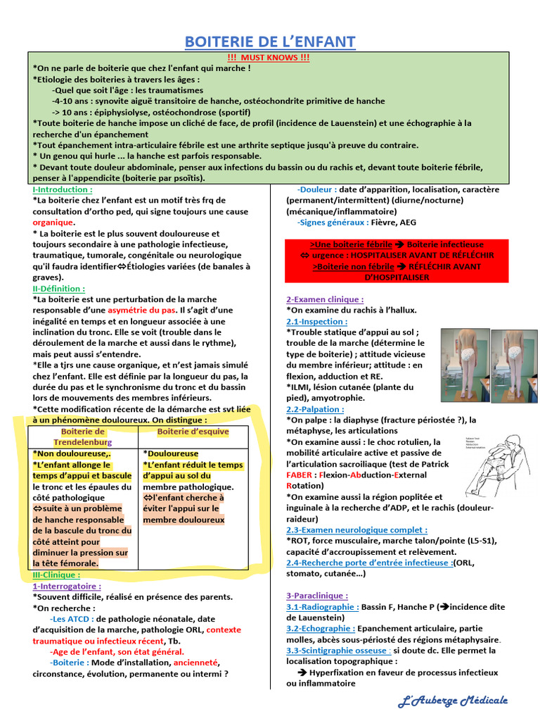 Boiterie de L - Enfant | PDF | Fièvre | Genou