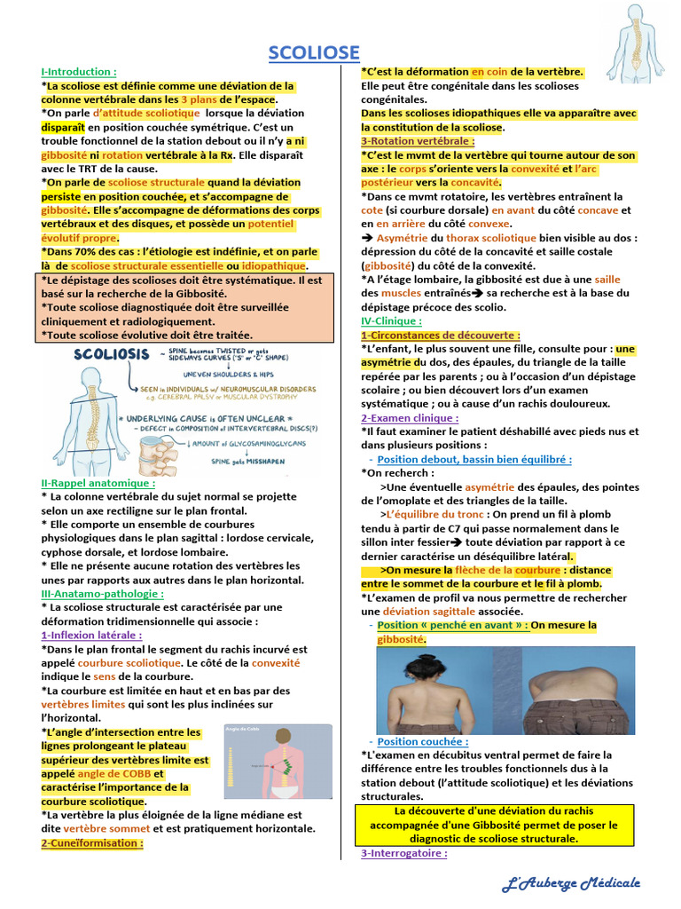 Scoliose : Diagnostic et Traitement | PDF | Scoliose | Colonne vertébrale