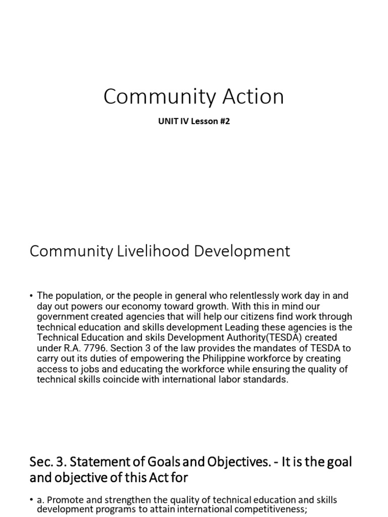 Community Development Programs Overview | PDF | Learning