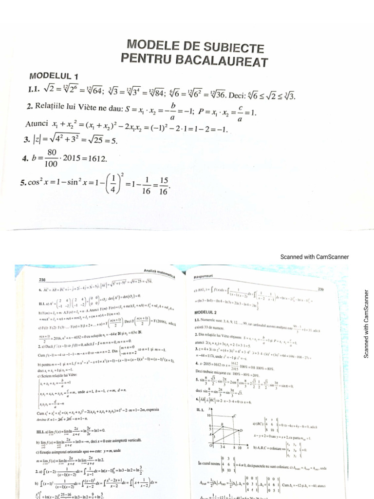 Modele Teste Bac | PDF