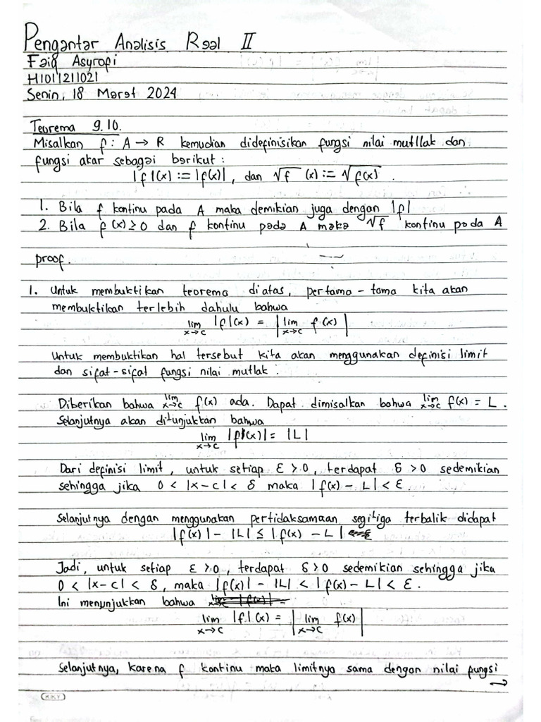 Tugas Sifat-Sifat Limit | PDF