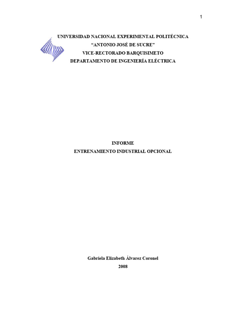 Informe Gaby | PDF | Motor eléctrico | Corriente eléctrica