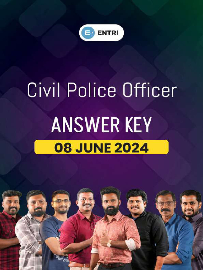 Civil Police Officer Answer Key | PDF