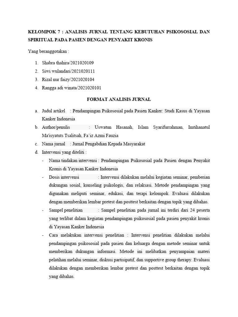 KELOMPOK 7 ANALISIS JURNAL | PDF