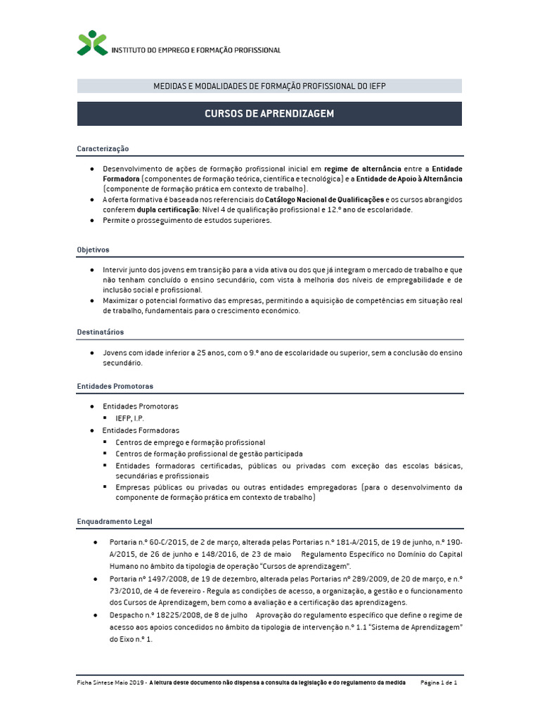 Ficha Síntese APR | PDF | Desenvolvimento profissional