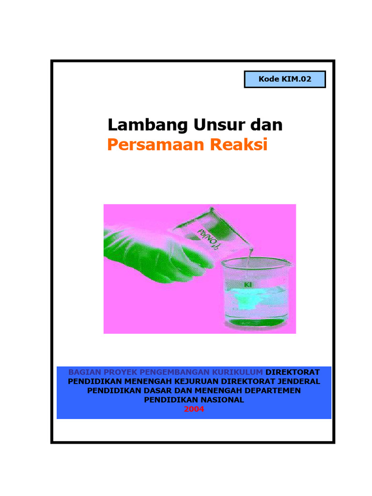 Lambang Unsur Dan Persamaan Reaksi | PDF
