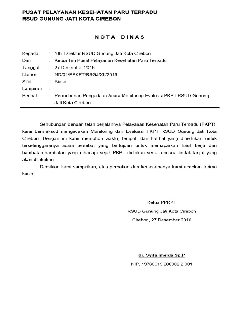 Nota Dinas | PDF