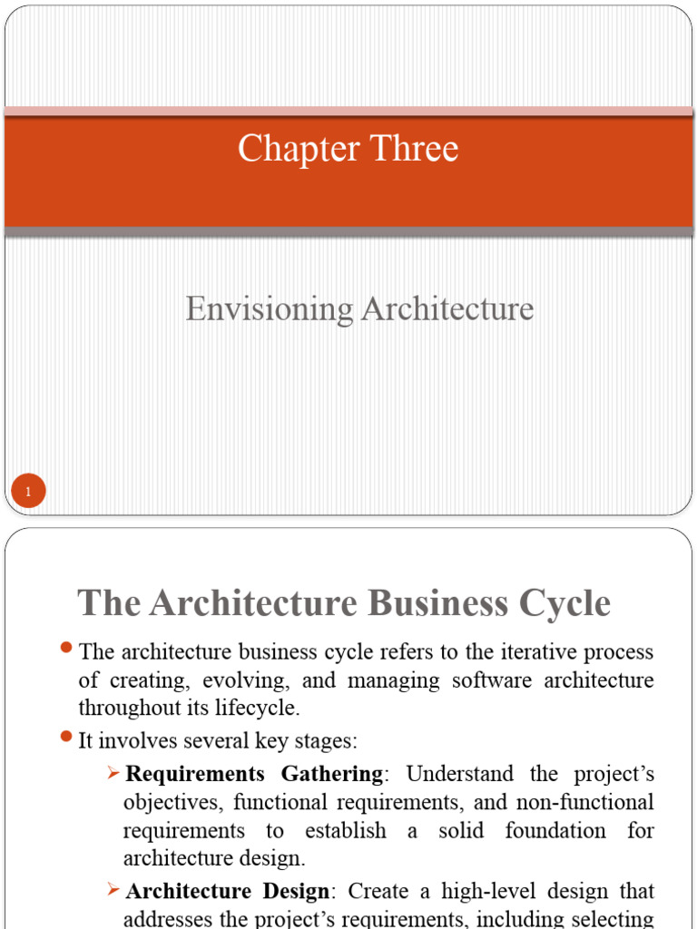 Chapter Three - Envisioning Architecture | PDF | Software Architecture | Model–View–Controller
