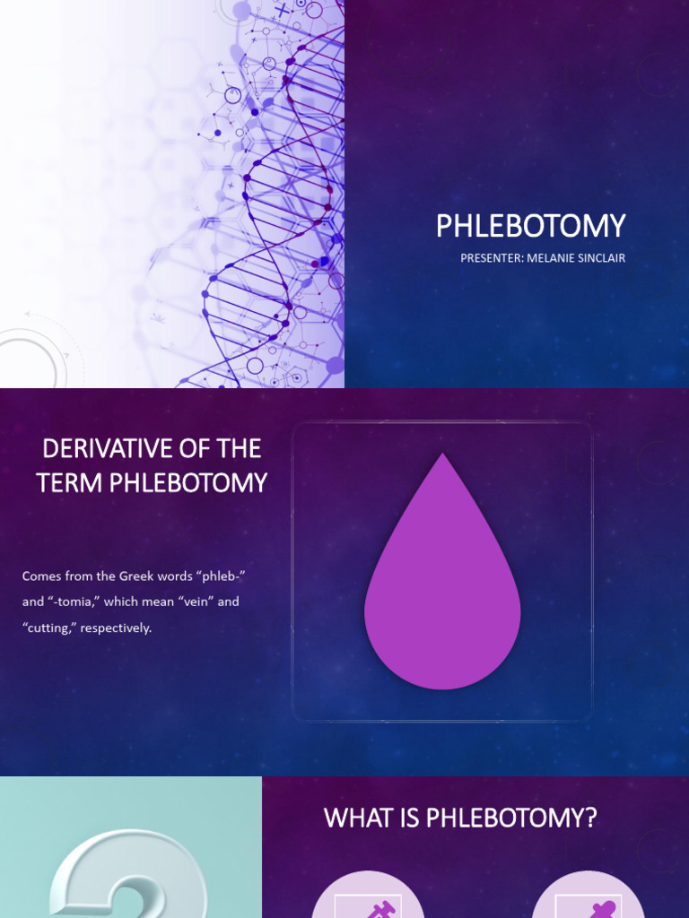 Phlebotomy MLT Lecture 1 | PDF | Medicine | Medical Specialties