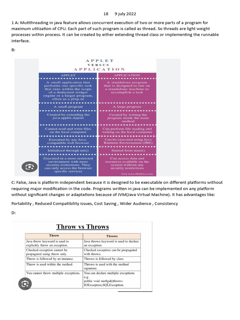 Jaa Pyqs | PDF | Method (Computer Programming) | Class (Computer Programming)