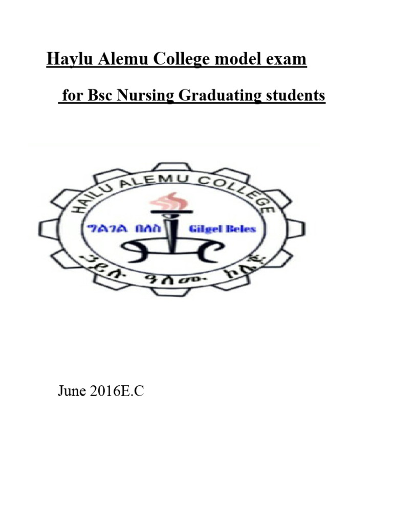 BSc Nursing Model Exam June 2016 E.C | PDF | Mental Disorder | Bipolar ...