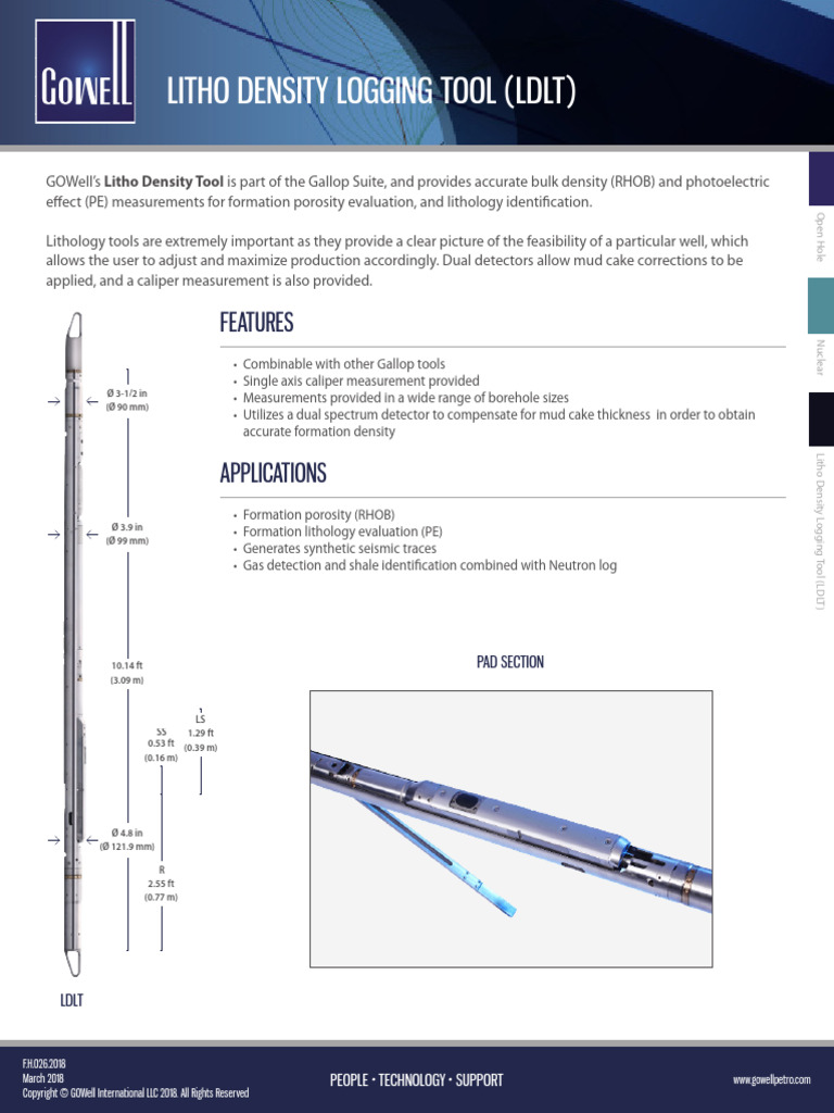 Litho Density Logging Tool (LDLT) | PDF
