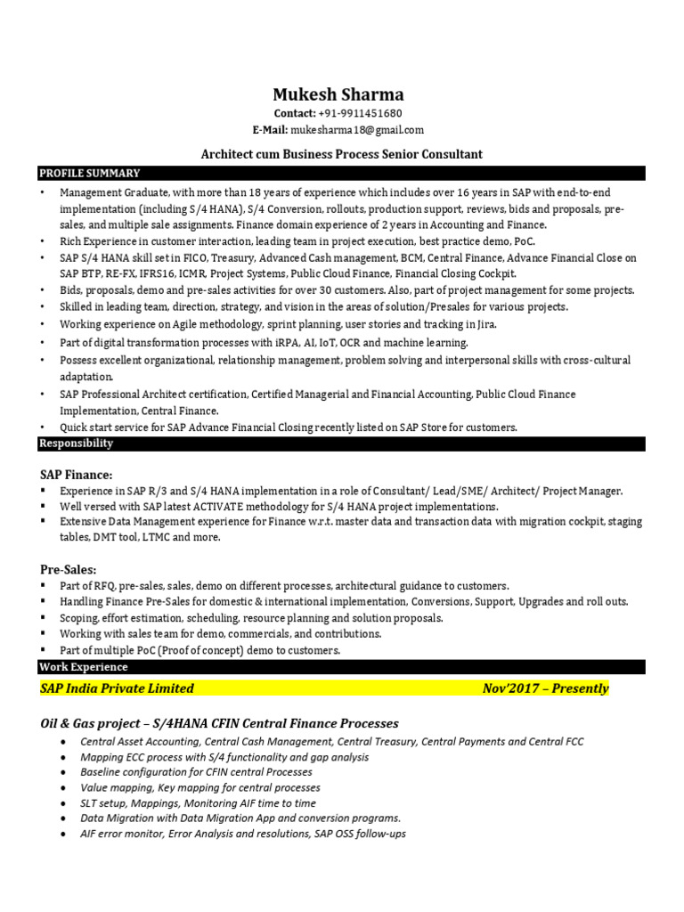 Mukesh Sharma - Updated Resume | PDF | Cloud Computing | Business