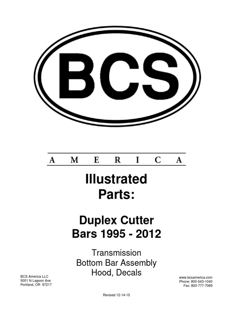 DuplexCutterBar Complete Ipl1 | PDF | Screw | Bearing (Mechanical)