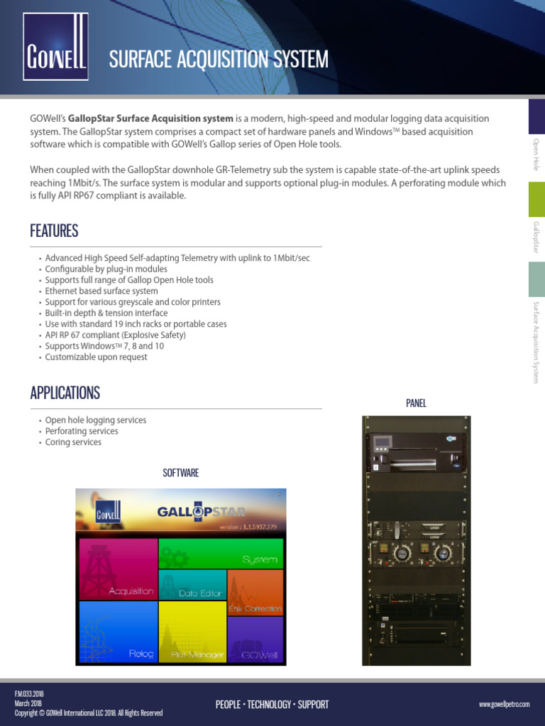 Gallopstar Surface Acquisition System | PDF | Alternating Current | Information And ...