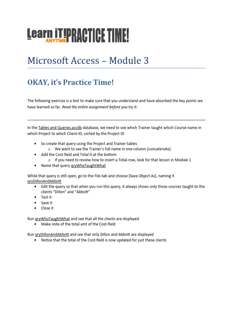 Homework Access Mod 3 | PDF | Computers | Technology & Engineering