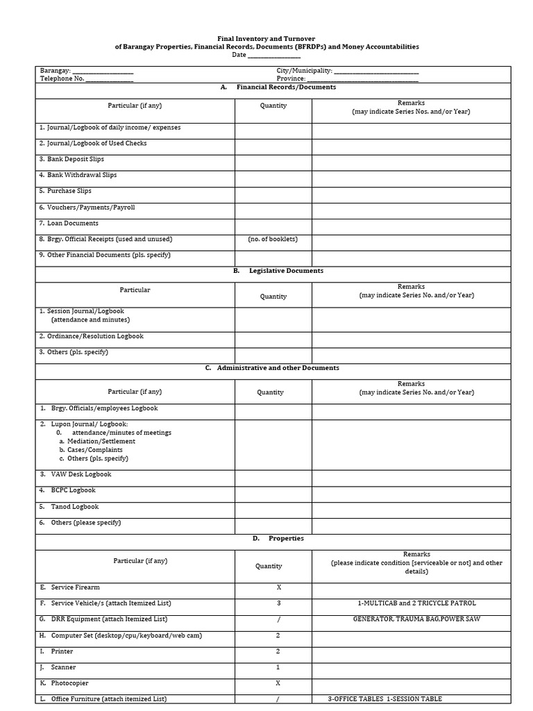 Final-Inventory-List | PDF | Money | Banking