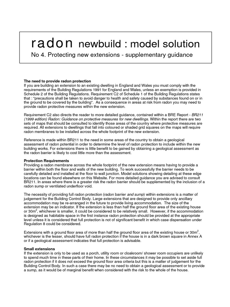 Radon: Newbuild: Model Solution | PDF | Safety