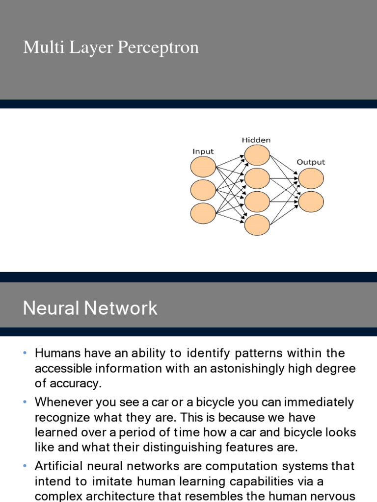 Multi Layer Perceptron | PDF | Artificial Neural Network | Deep Learning