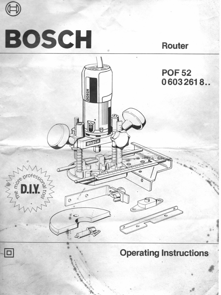 Bosch Router POF52 | PDF