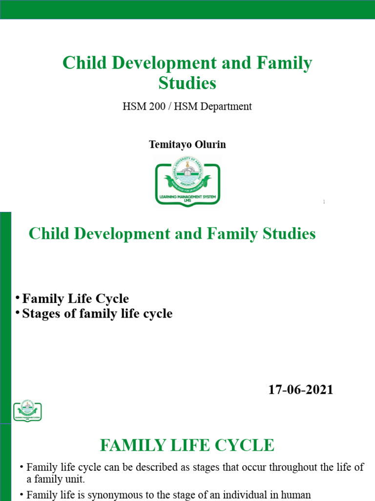 HSM 200 Family Life Cycle | PDF | Parenting | Family