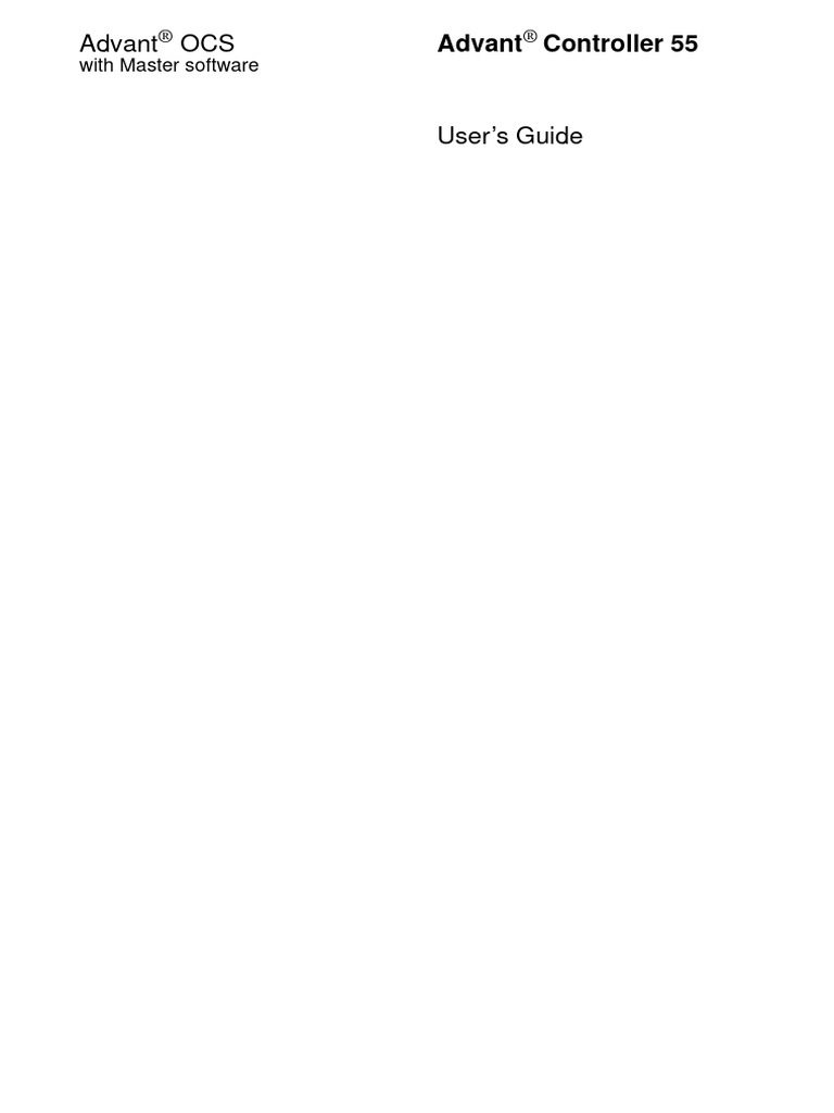 Advant OCS | PDF | Input/Output | Programming