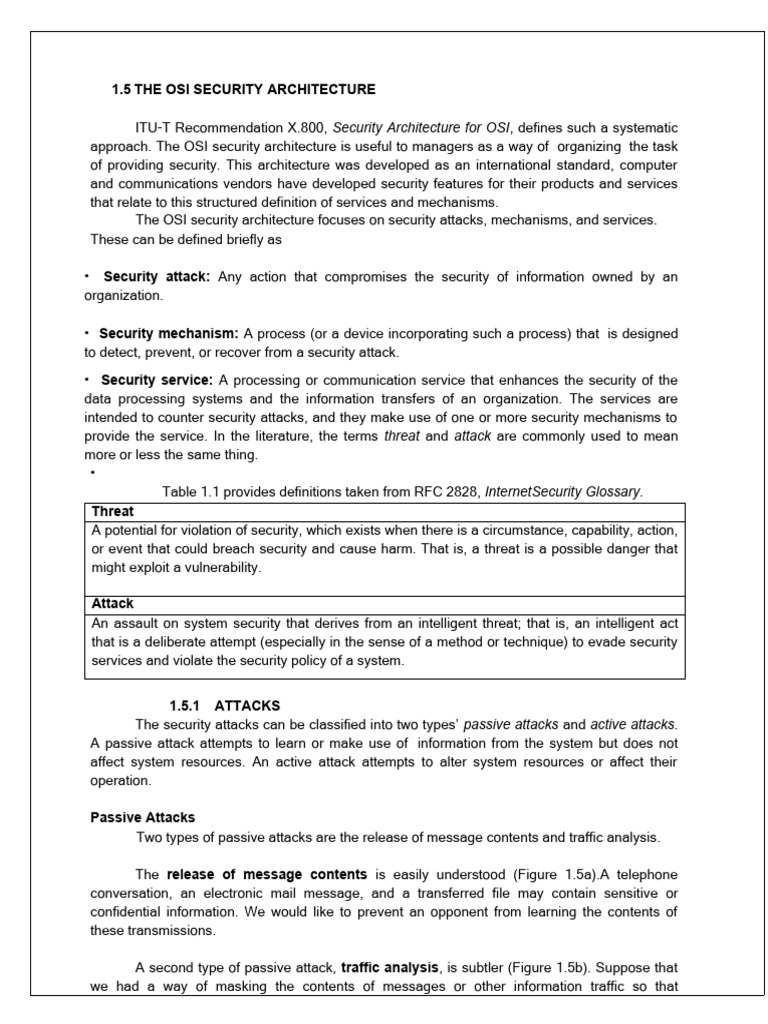 5.the Osi Security Architecture | PDF | Security | Computer Security