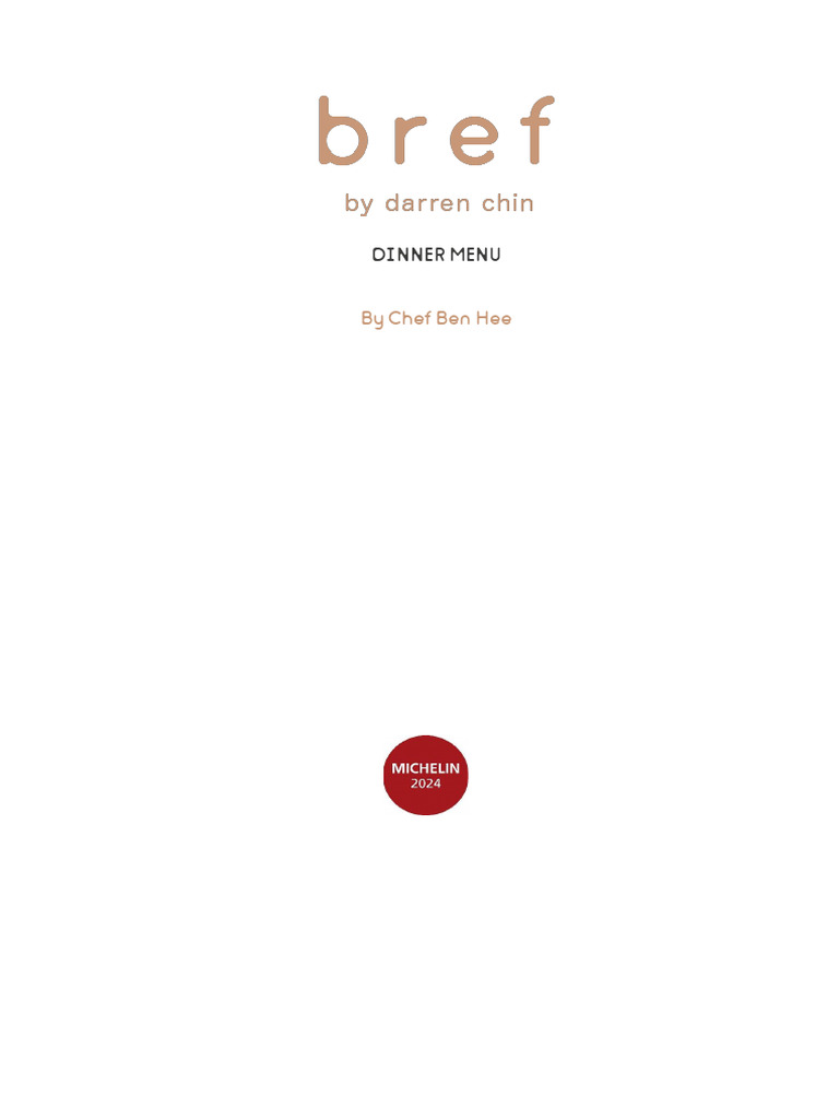 Fine Dining at Bref: A Culinary Delight | PDF | Cuisine | Foods
