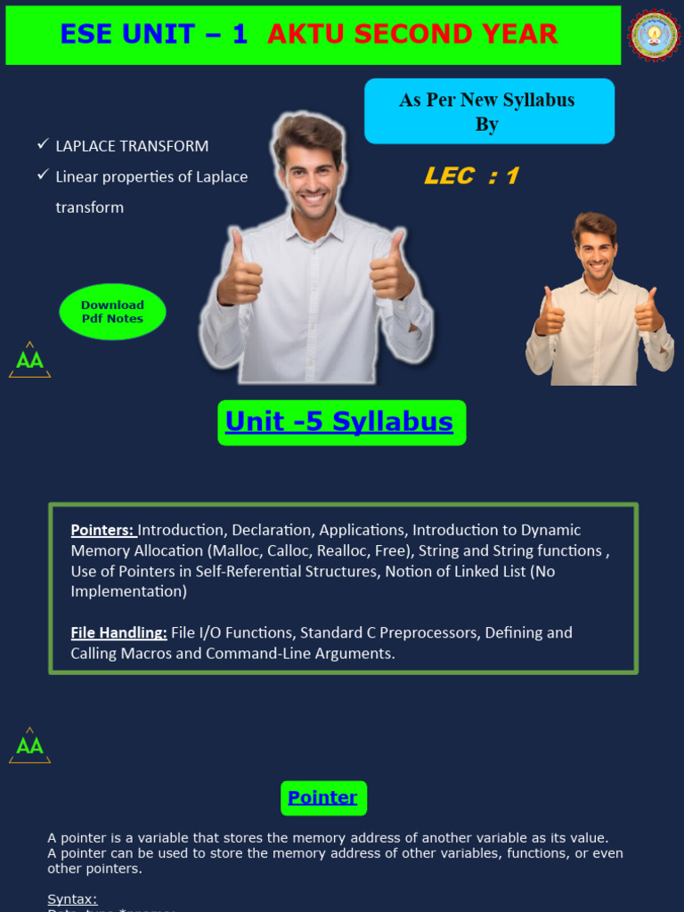 PPS Unit-5 | PDF | Pointer (Computer Programming) | Computer Engineering PPS Unit-5 | PDF | Pointer (Computer Programming) | Computer Engineering