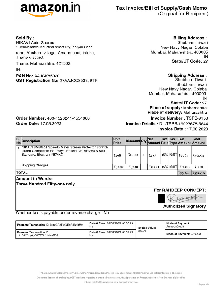 Glass Dial Classic 500 Invoice | Download Free PDF | Invoice | Economies