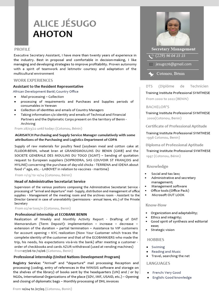Alice CV | PDF | Business