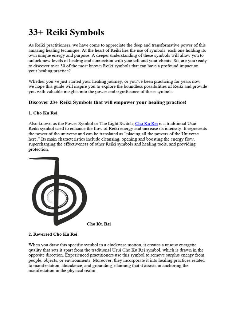 33 Reiki Symbol | PDF | Chakra | Reiki